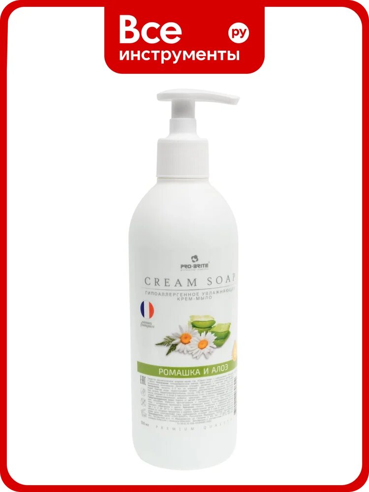 Жидкое крем-мыло Pro-Brite Cream Soap Ромашка и алоэ Premium Quality 500 мл 1609-05