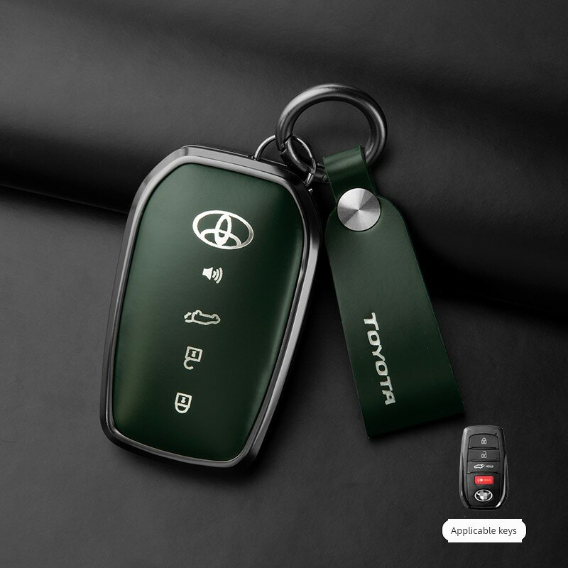 Ключевой брелок для Toyota Land Cruiser LC300 LC250 LC4000, 4 ключа, цвет попугайский зеленый, дизайн с подвеской
