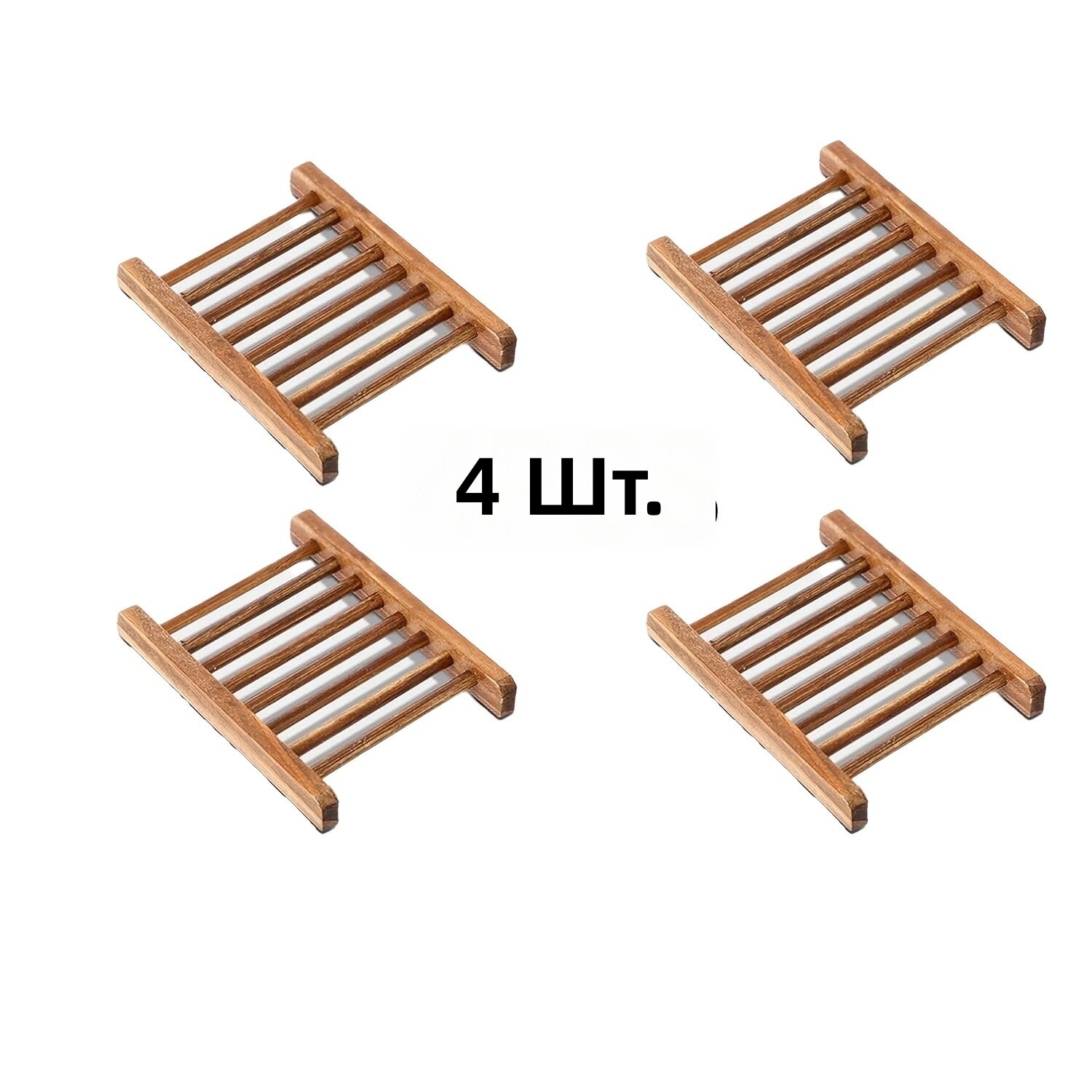 Подставка для мыла из бамбука с дренажной системой, овальная, для ванной и кухни, угольный цвет