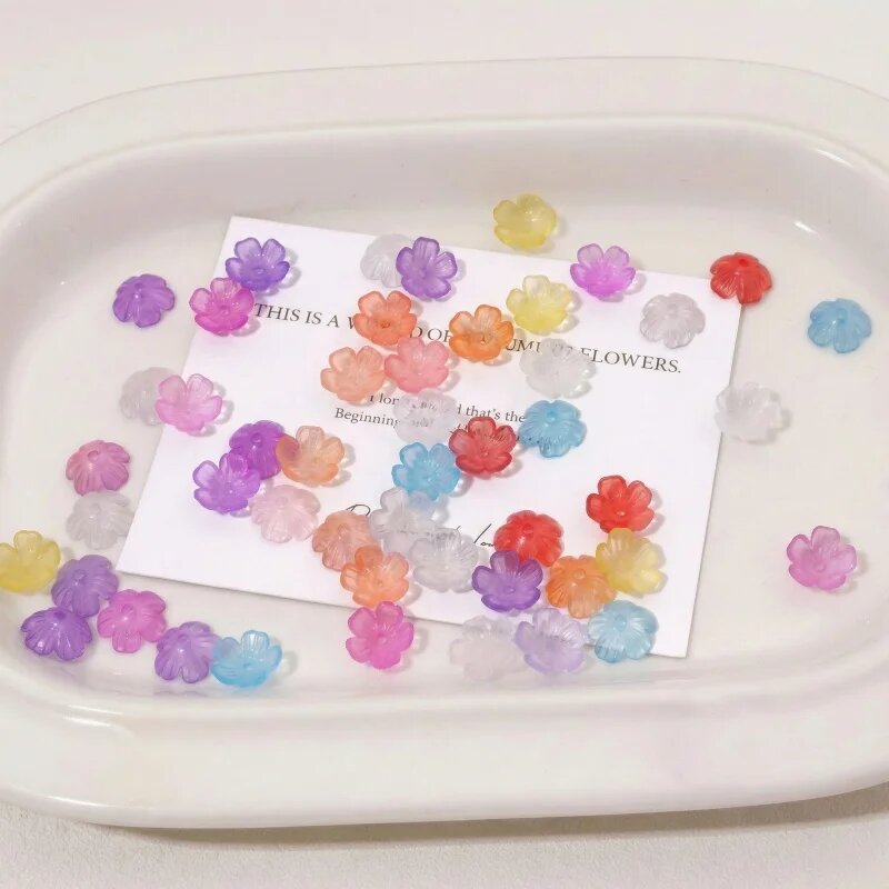 Акриловые бусины цветы Mixed -2-80Pcs