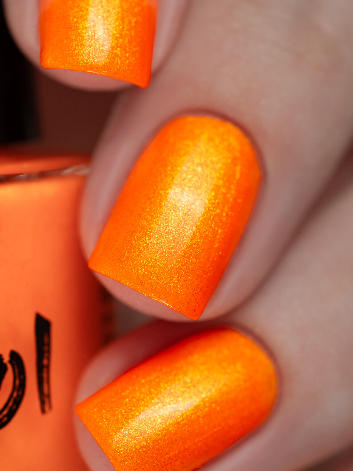 Лак для ногтей светоотражающий оранжевый 9мл - Grattol Nail Polish "Особенно яркий"