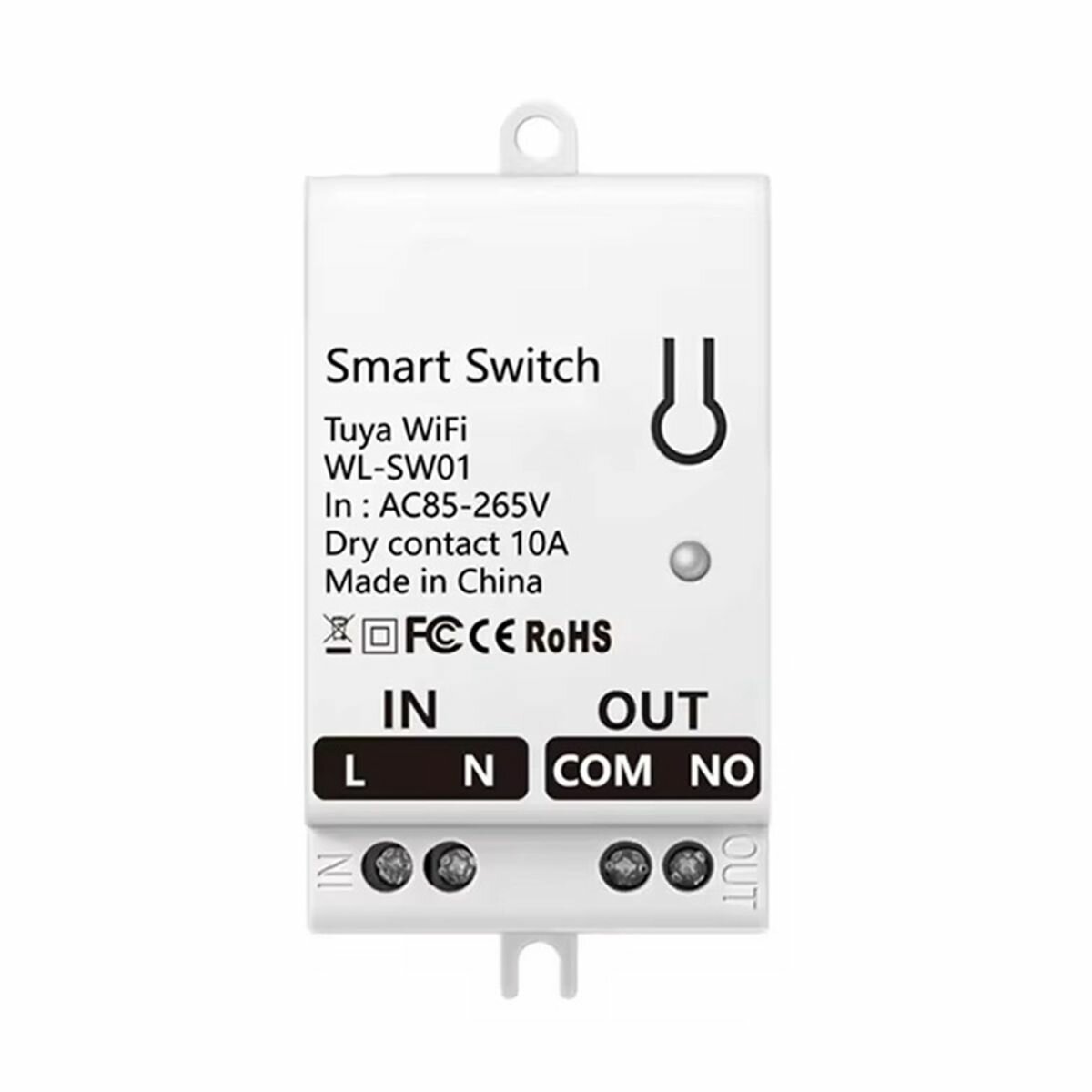 Модуль переключателя сухого контакта Tuya Smart WiFi 10A для дома, универсальное реле выключателя DIY, работающее с Life AC 85-265 В-ROMIKY