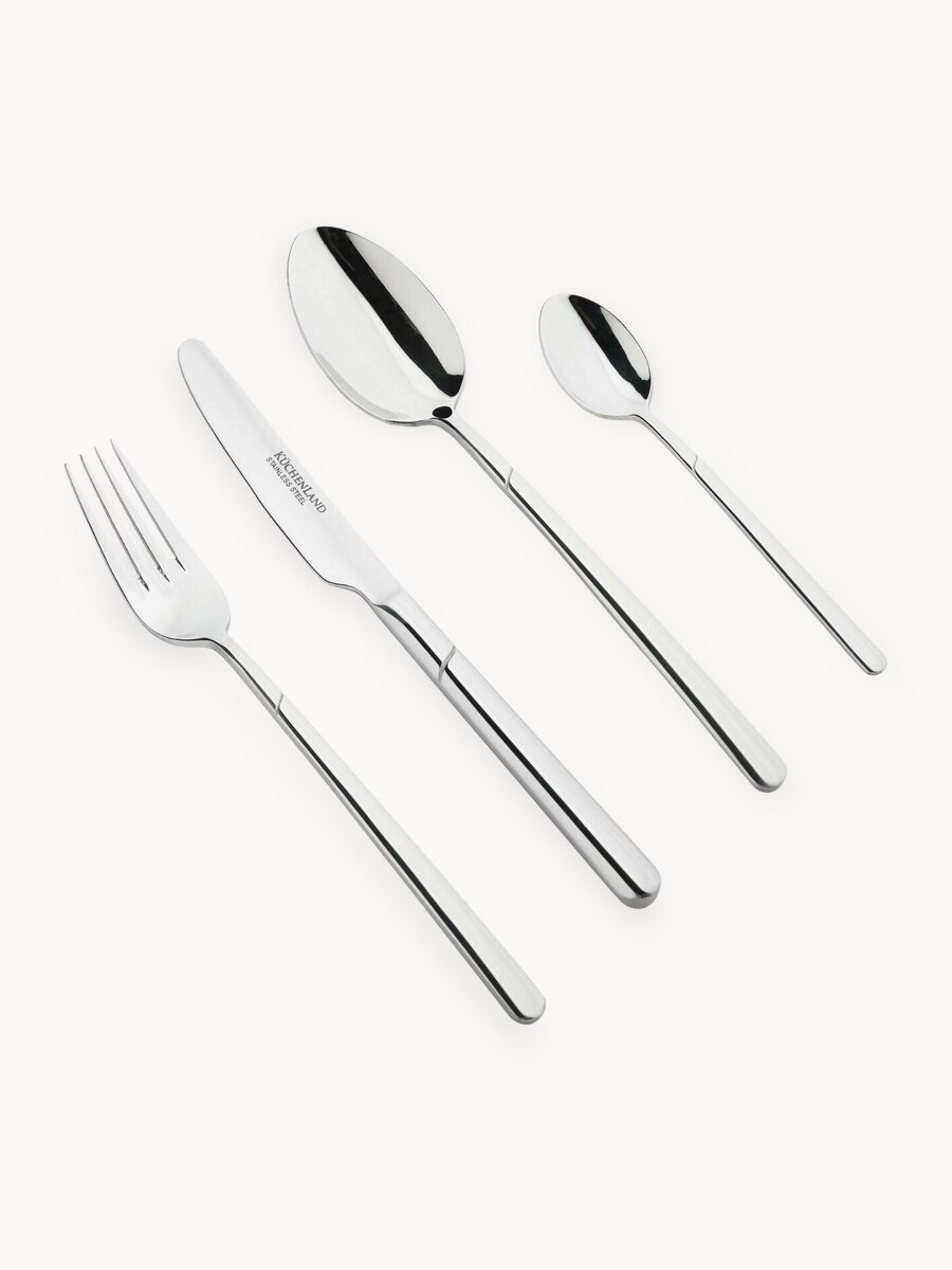 Столовые приборы, Kuchenland, 6 перс, 24 пр, сталь, Helsinki