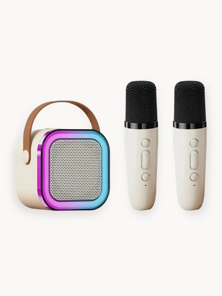 Караоке-система Fifine, с 2-мя микрофонами, Bluetooth, розовая