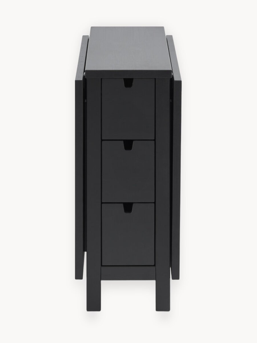 Стол складной мырпом 26x87x148x80 цвет черный, из массива сосны