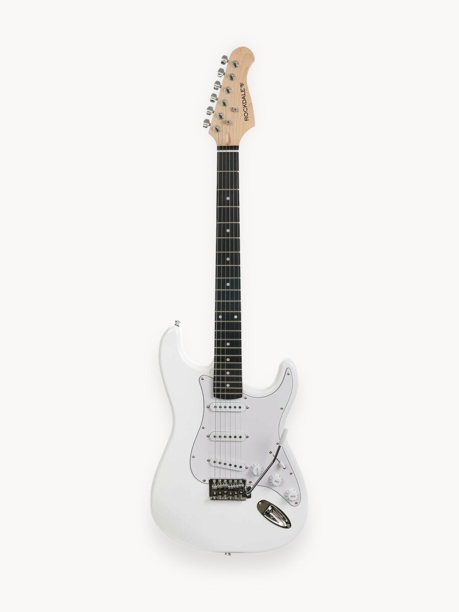 Электрогитара ROCKDALE Stars SSS White, корпус Stratocaster, цвет белый