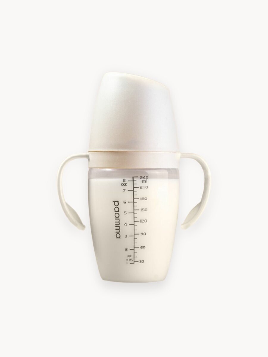 Бутылочка для новорожденных 0, Paomma, антиколиковая с соской 6+ 240 мл