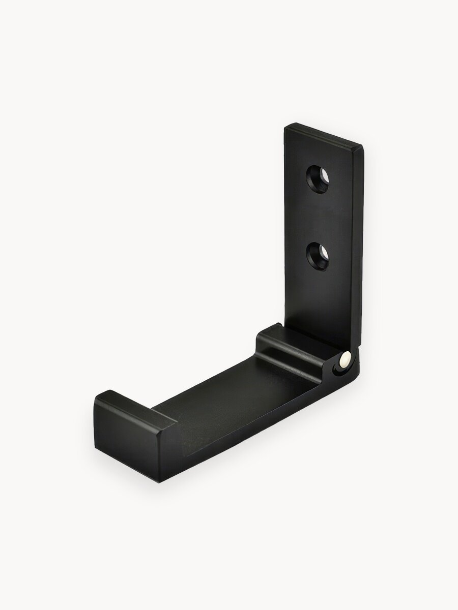 Крючок металлический, складной, настенный, для одежды, сумок, ключей, вещей, для прихожей и ванной, чёрный, 1 шт