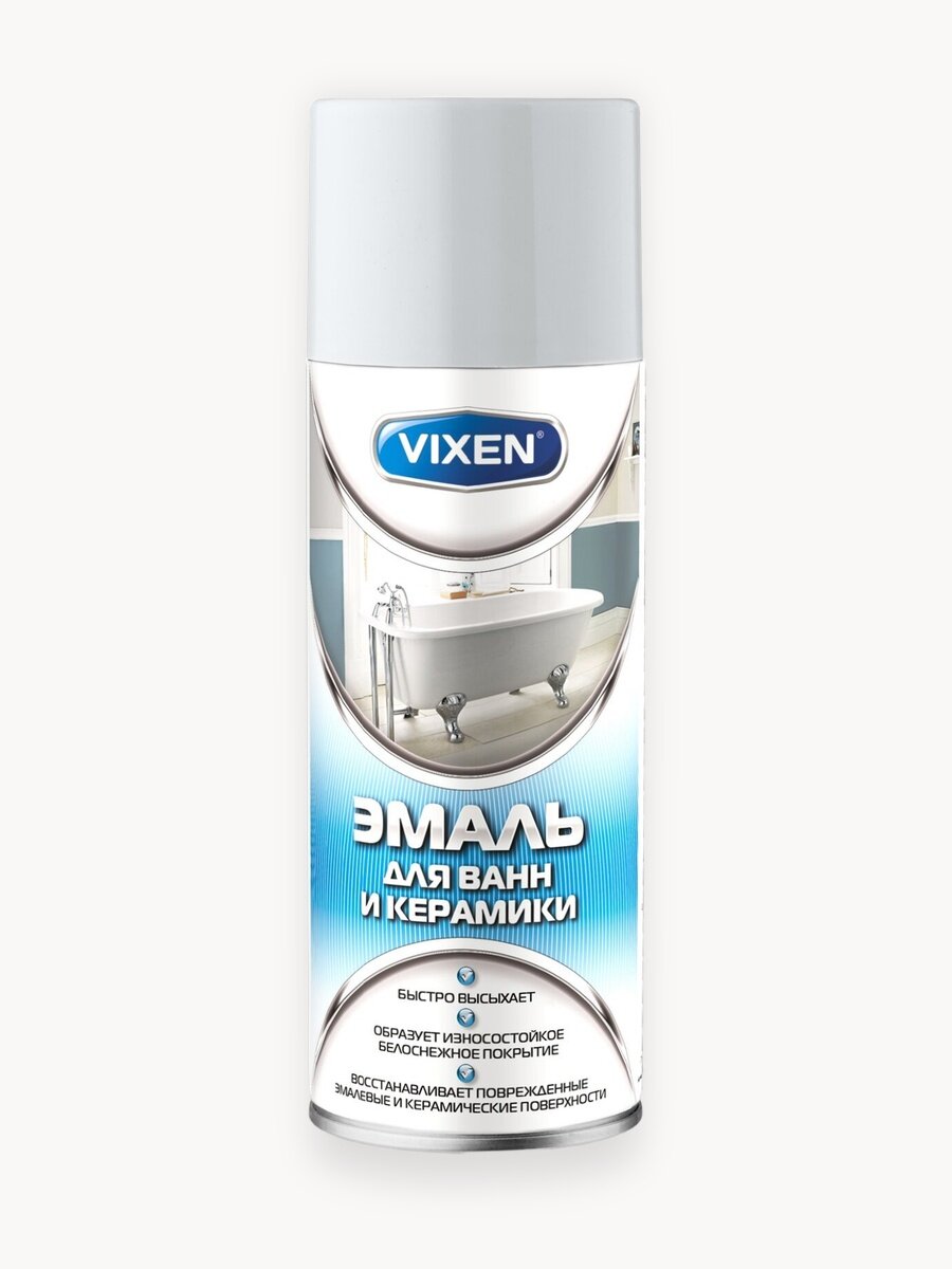 VIXEN VX55002 Эмаль для ванн и керамики, аэрозоль 520 мл VIXEN VX55002