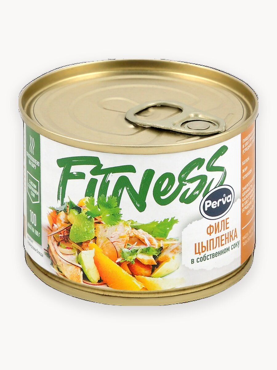 Филе цыпленка в собственном соку 180 гр. Perva Fitness спорт питание - 15 шт.