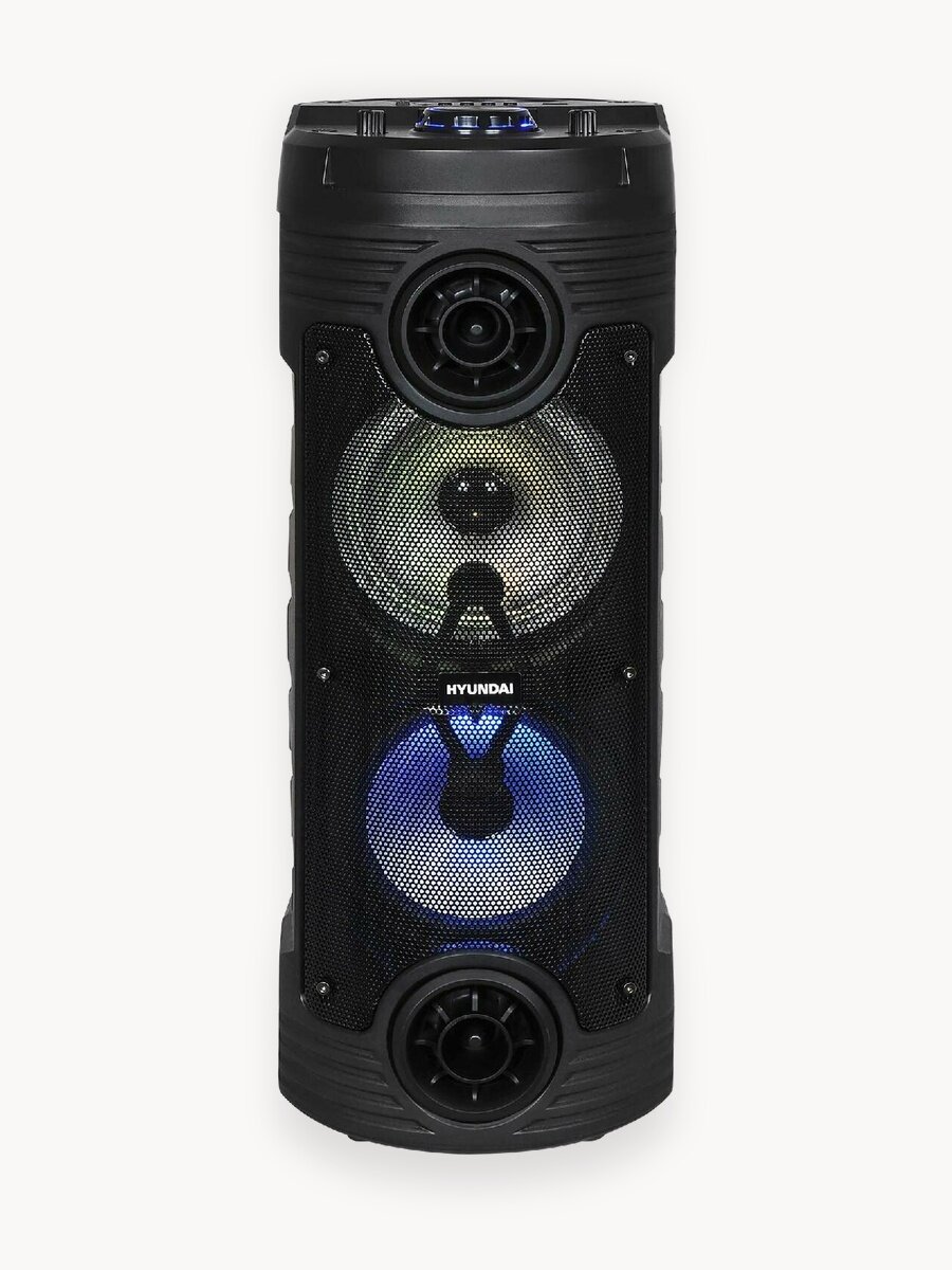 Музыкальный центр Hyundai H-MC170, 80Вт, с караоке, Bluetooth, FM, USB, SD/MMC, черный,