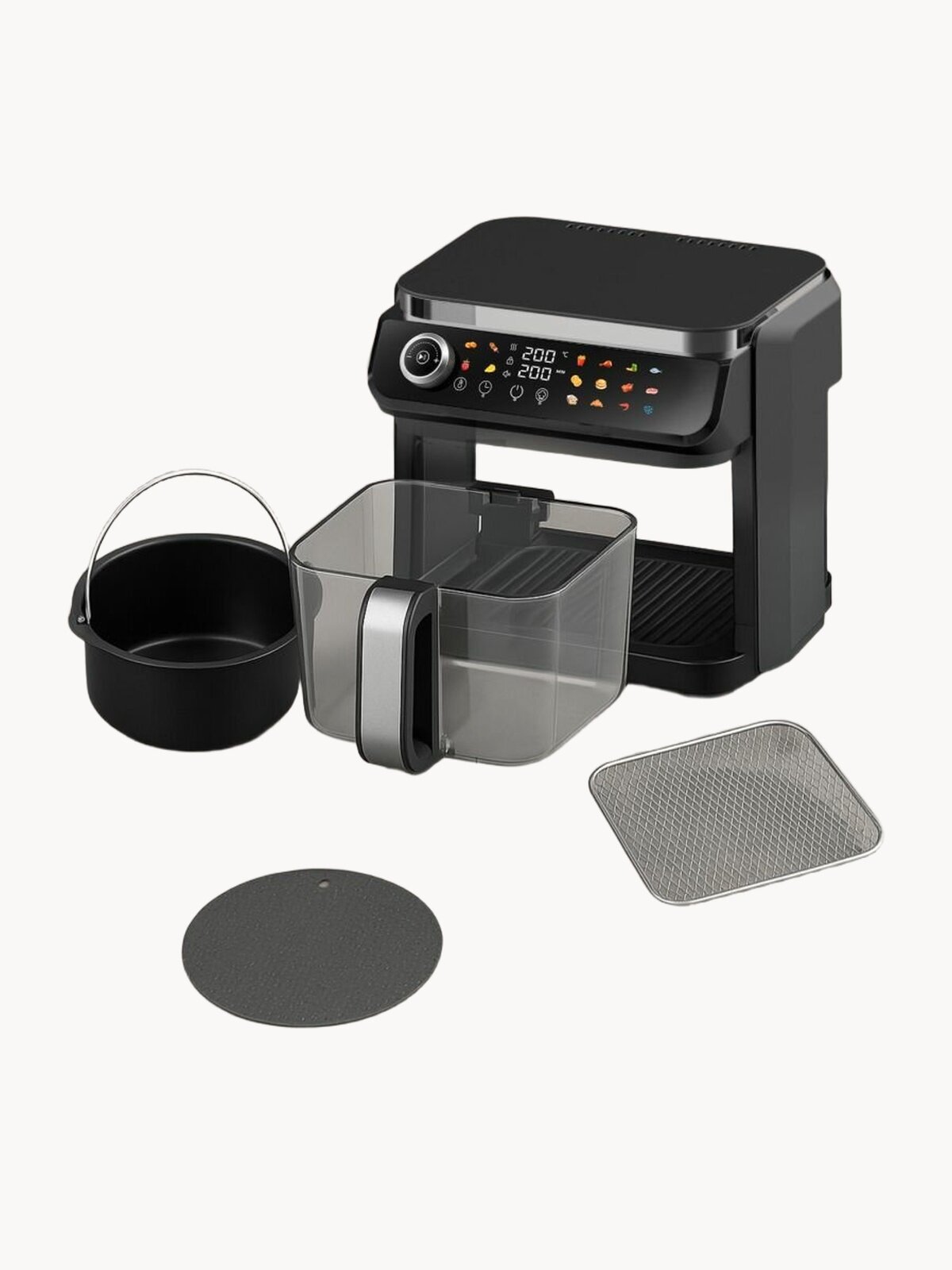 Аэрогриль электрический RED Сolorcook G550 ECO, стеклянная чаша 5,5л, 18 программ