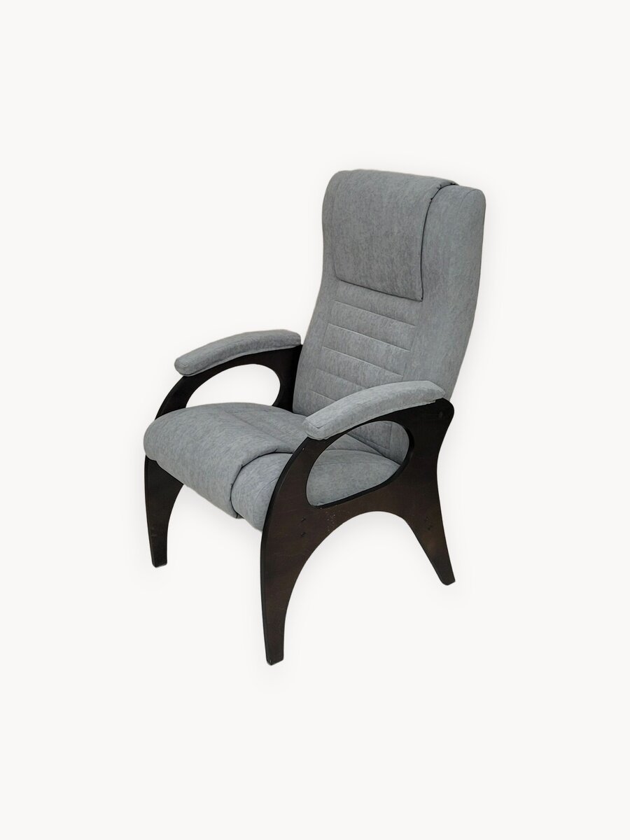 Кресло для отдыха Wood Space "Уют" в дизайнерском крое, 3 положения спинки, скандинавский стиль