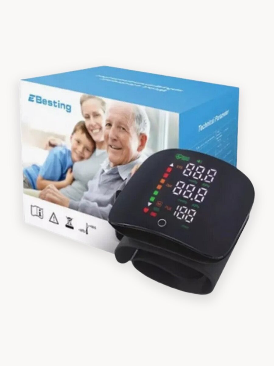 Тонометр автоматический на запястье точный с памятью и мощный