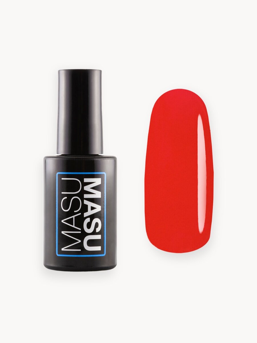 Гель-лак MASURA "MASU MASU" X017, красный, плотный, без эффектов, 8мл