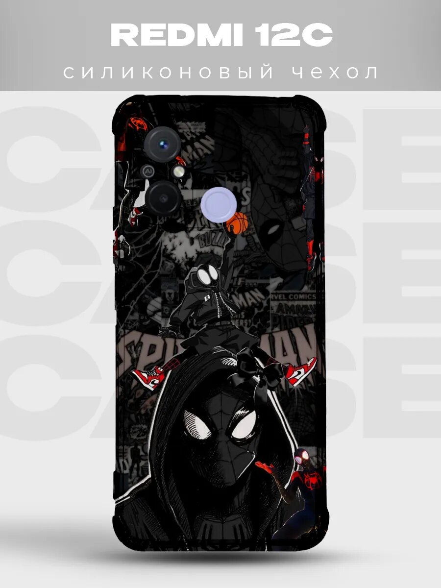 Чехол на Xiaomi Redmi 12C Человек-паук spiderman комикс spid