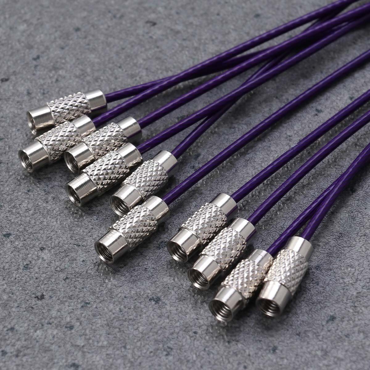 10 Штук Ключницы С Сталиным Кольцом Для Багажных Меток Фиолетовый 10Pcs