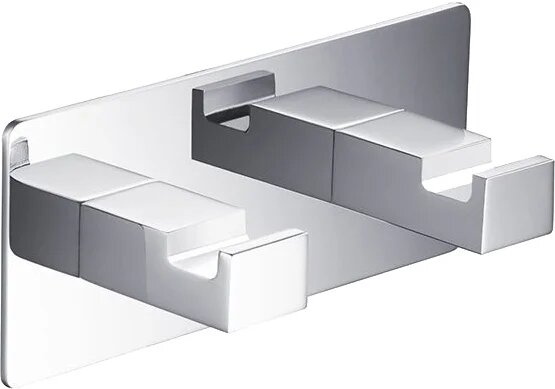 Крючок Timo Selene 10014/00 chrome латунный, двойной, хром, в стиле hi-tech, вешалка для полотенец в ванную, на шурупах
