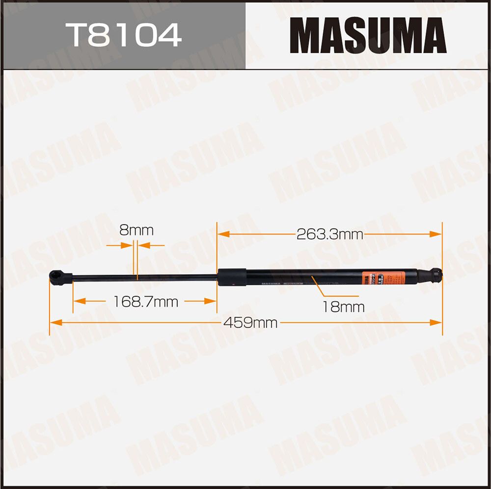 Упор газовый багажника L 459 mm Masuma T8104