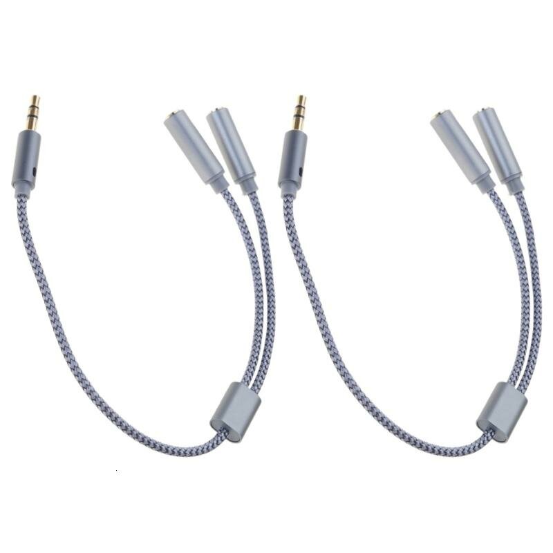 Аудиоразветвитель 3,5 мм, серебро