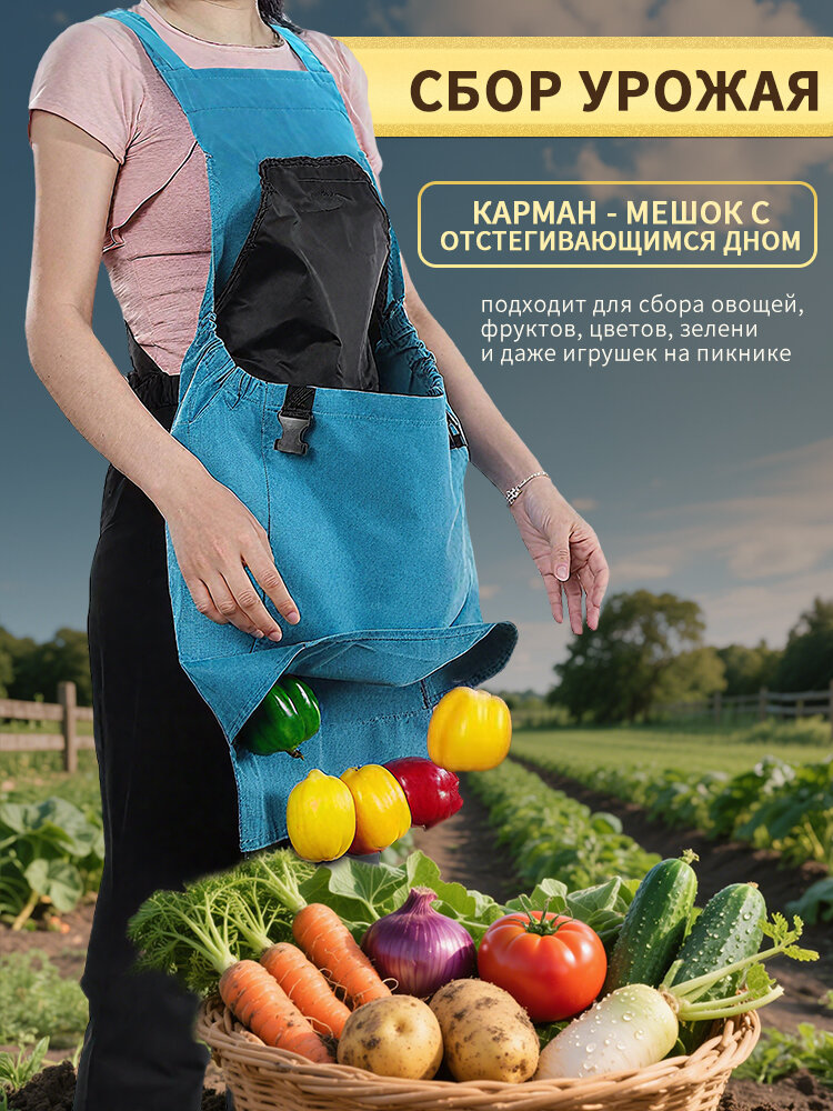 Фартук садовода Карманный, многофункциональный Фартук для сбора яблок