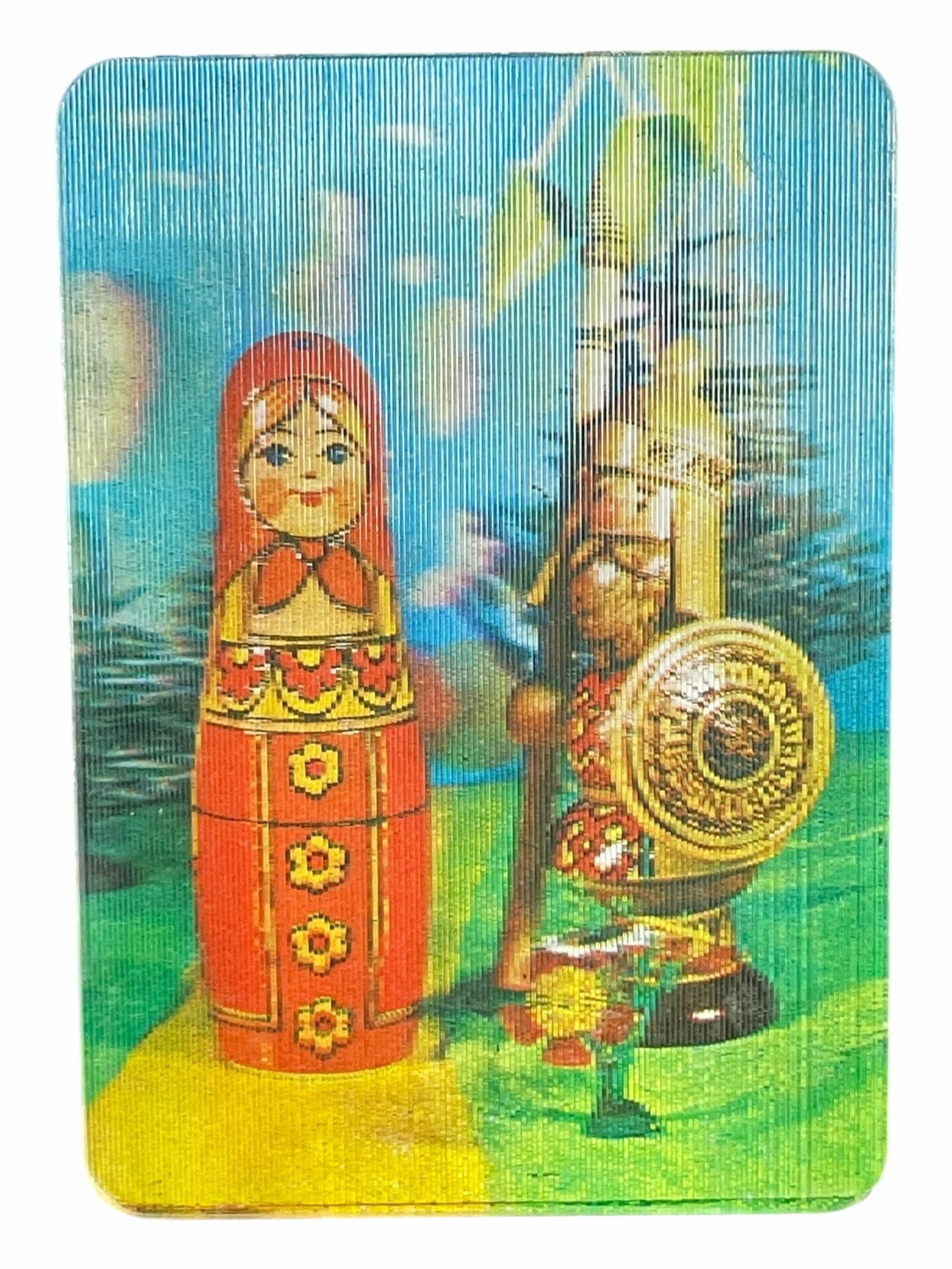 Советский винтажный стерео календарик, сделано в СССР