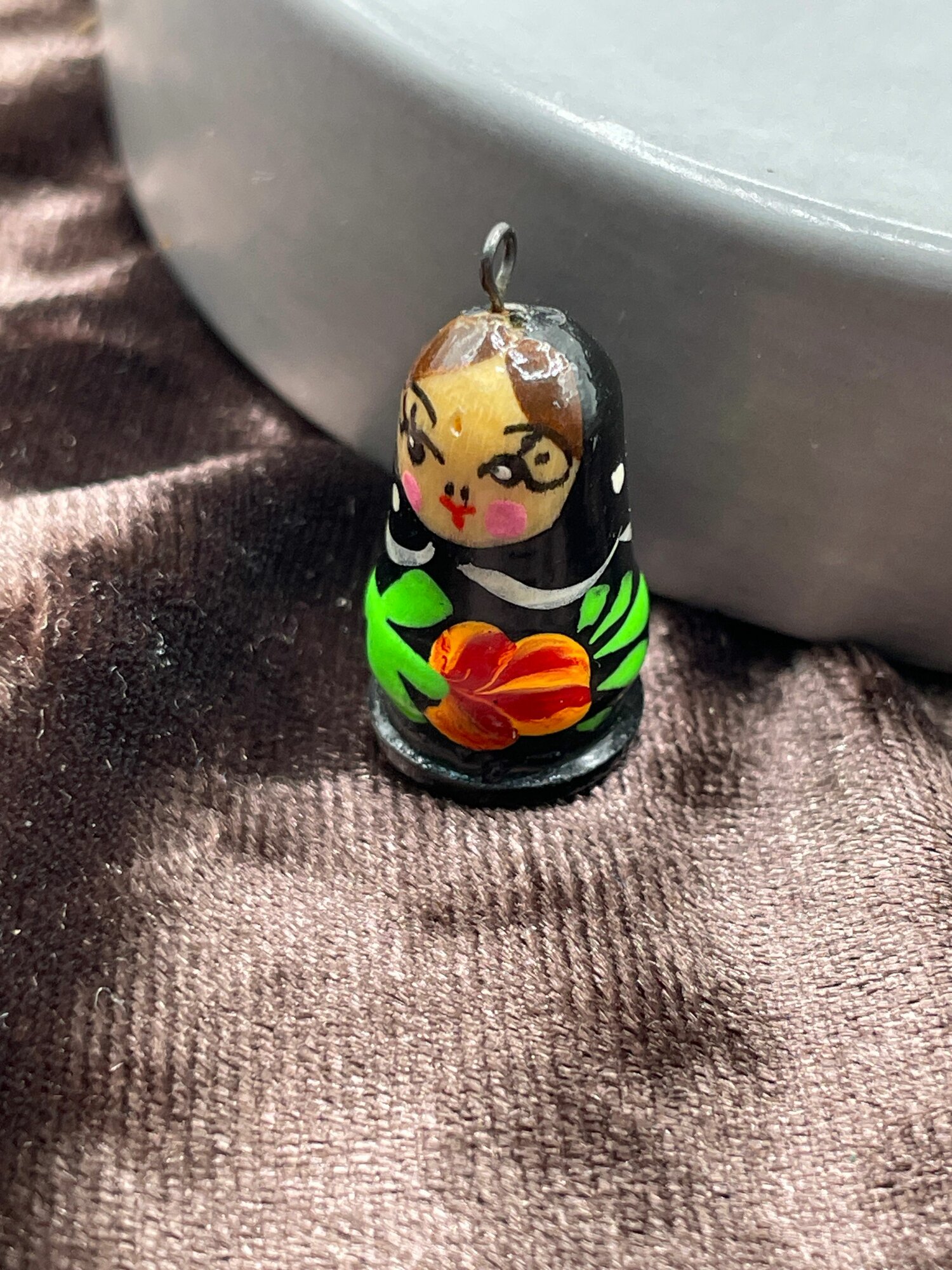 Винтажный кулон подвеска, матрешка