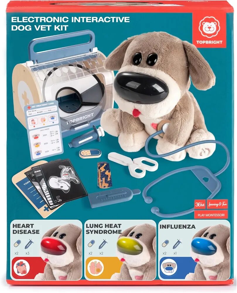 Набор для ветеринара Top Bright, интерактивный, для детей от 3 до 5 лет