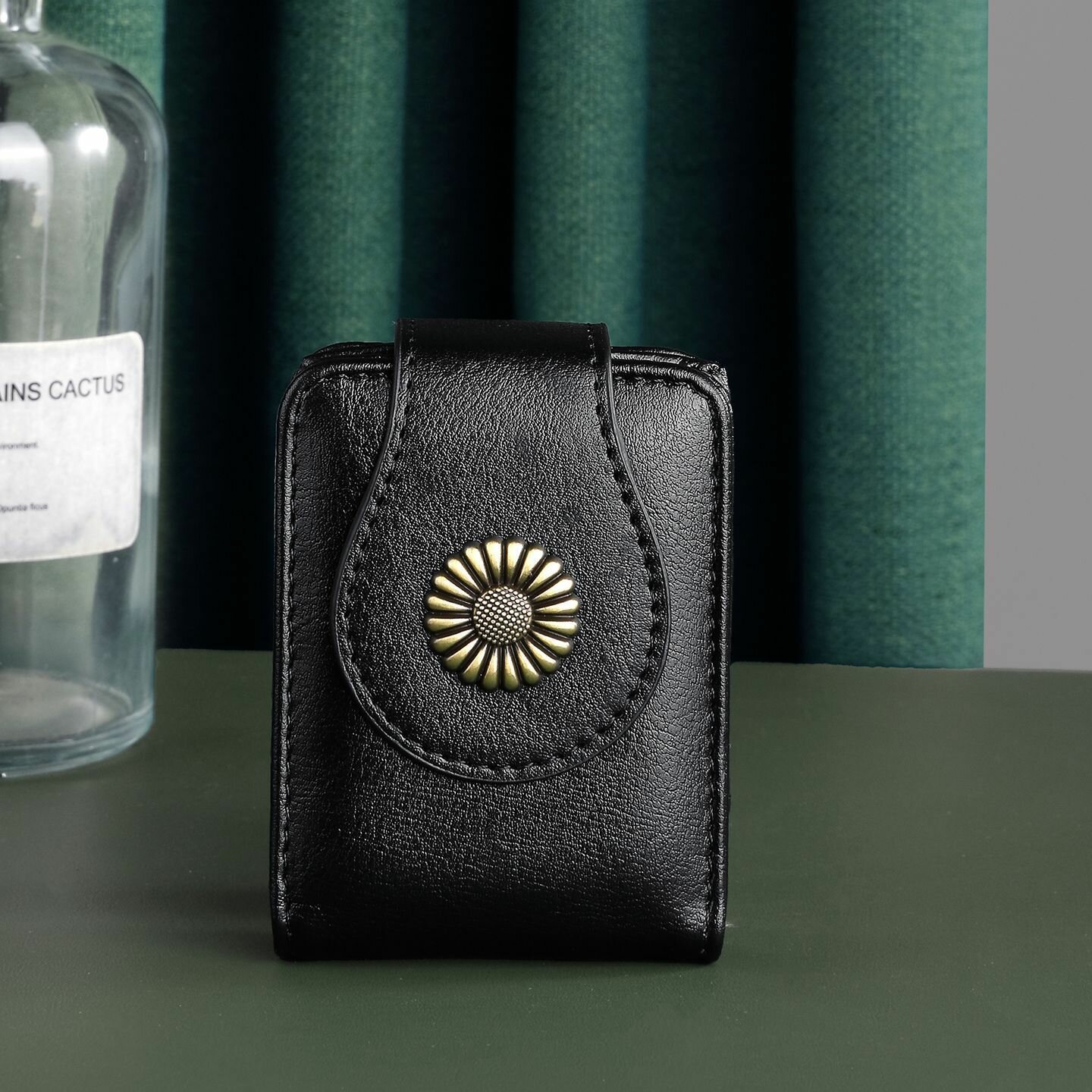 Модная ретро-косметичка для помады, портативный футляр для помады с зеркалом, популярная миниатюрная коробочка для макияжа высокого качества.