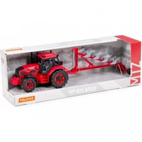 Трактор Полесье "Belarus" с плугом арт.91338