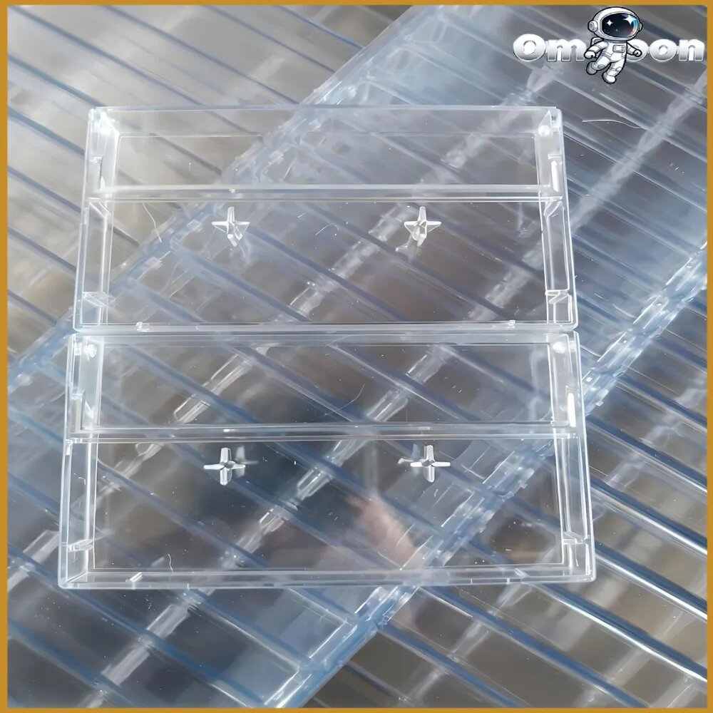 Аудиокассета футляры slim box для аудиокассет 10 шт прозрачные пластиковые, высота 1.6 см — фото 1