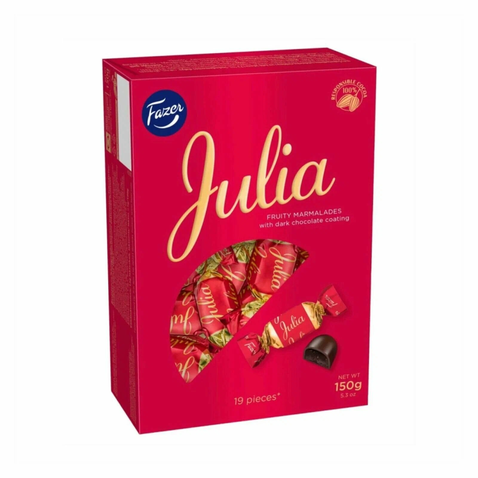 Конфеты Julia темный шоколад с мармеладной начинкой 150 гр.