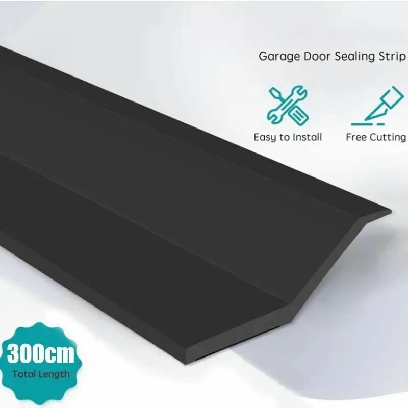 Уплотнительная лента для гаражных ворот длиной 300 см, верхняя и боковая гаража