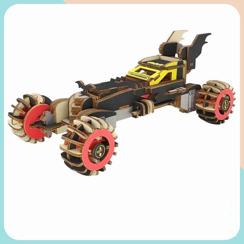 Деревянный конструктор, для мальчика девочек для детейдетские развивающие игрушки от 1 года, Колесница Бэтмена