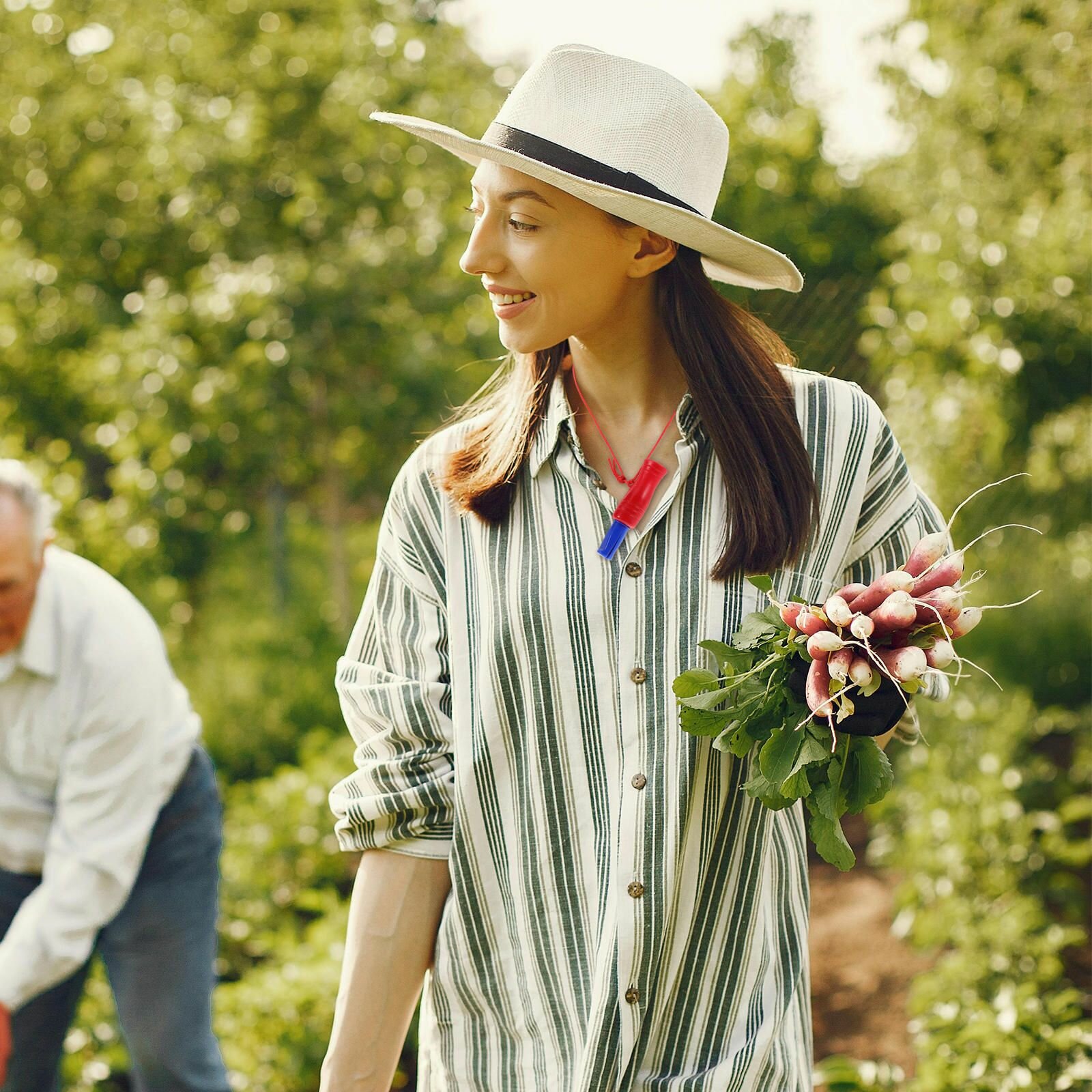 Имитационный свисток для охоты и вечеринок с пластиковым корпусом и звуком утки красного цвета