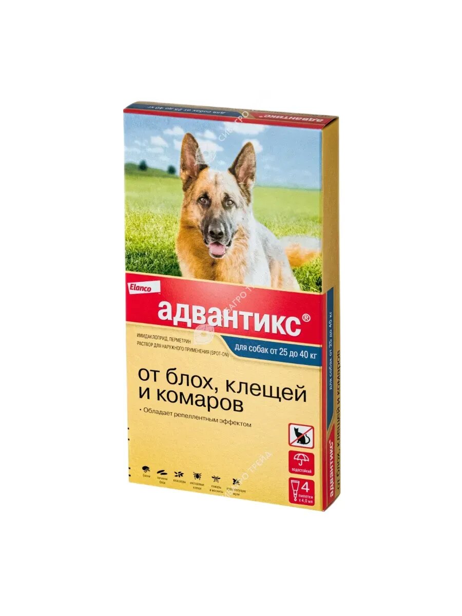 Адвантикс 400 д/соб. более 25кг уп.4 пипетки