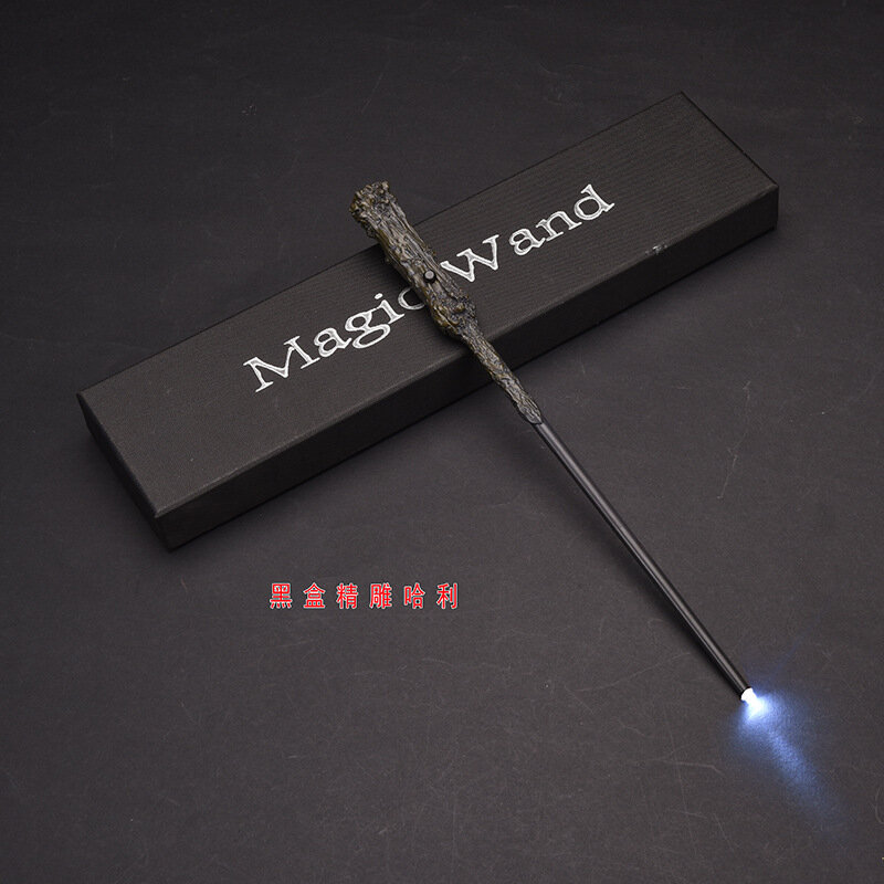 Светящаяся палочка Гарри Поттера, кирка, светодиодная батарея, светящаяся версия с тонкой резьбой Гермионы и Дамблдора, светящаяся магическая палочка