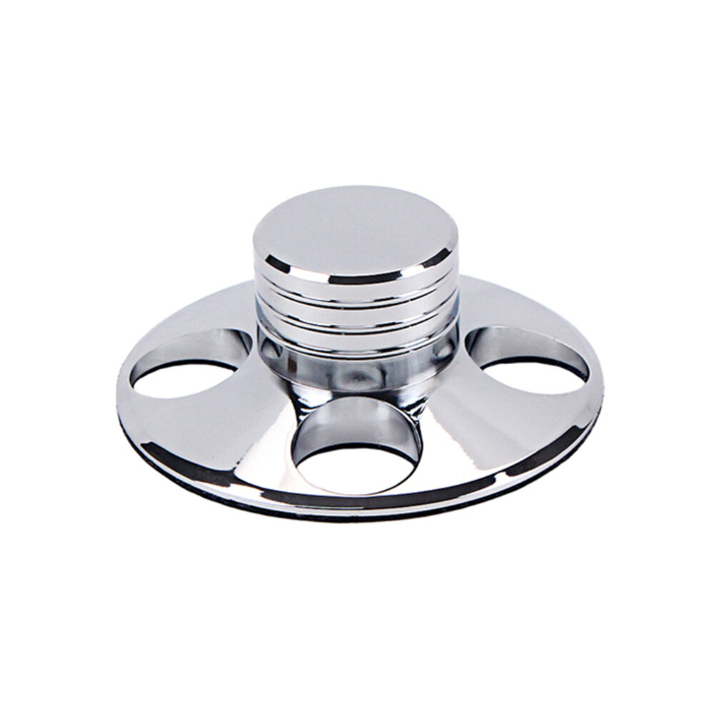 Metal Audio LP Vinyl Turntables Disc Stabilizer Record Player Weight Clamp, Material: Metal, Color: Silver, Diameter: 79mm, Handheld Part Diameter: 33mm, Size: 7.8*7.8*3cm, Weight: 307g, Package Size: 8.4*8.4*3.8cm, Package Weight: 347g, Packing List: