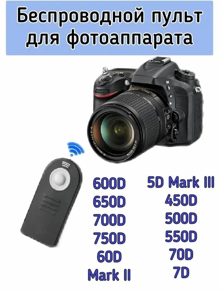 Пульт для фотоаппарата беспроводной дистанционный пульт ДУ для съемки совместим с камерами