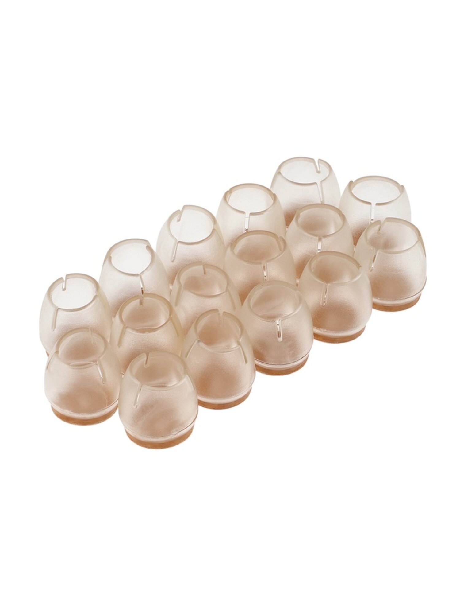 Мебельные накладки Тундра, для столов и стульев, резиновые, 25-29мм, 16шт