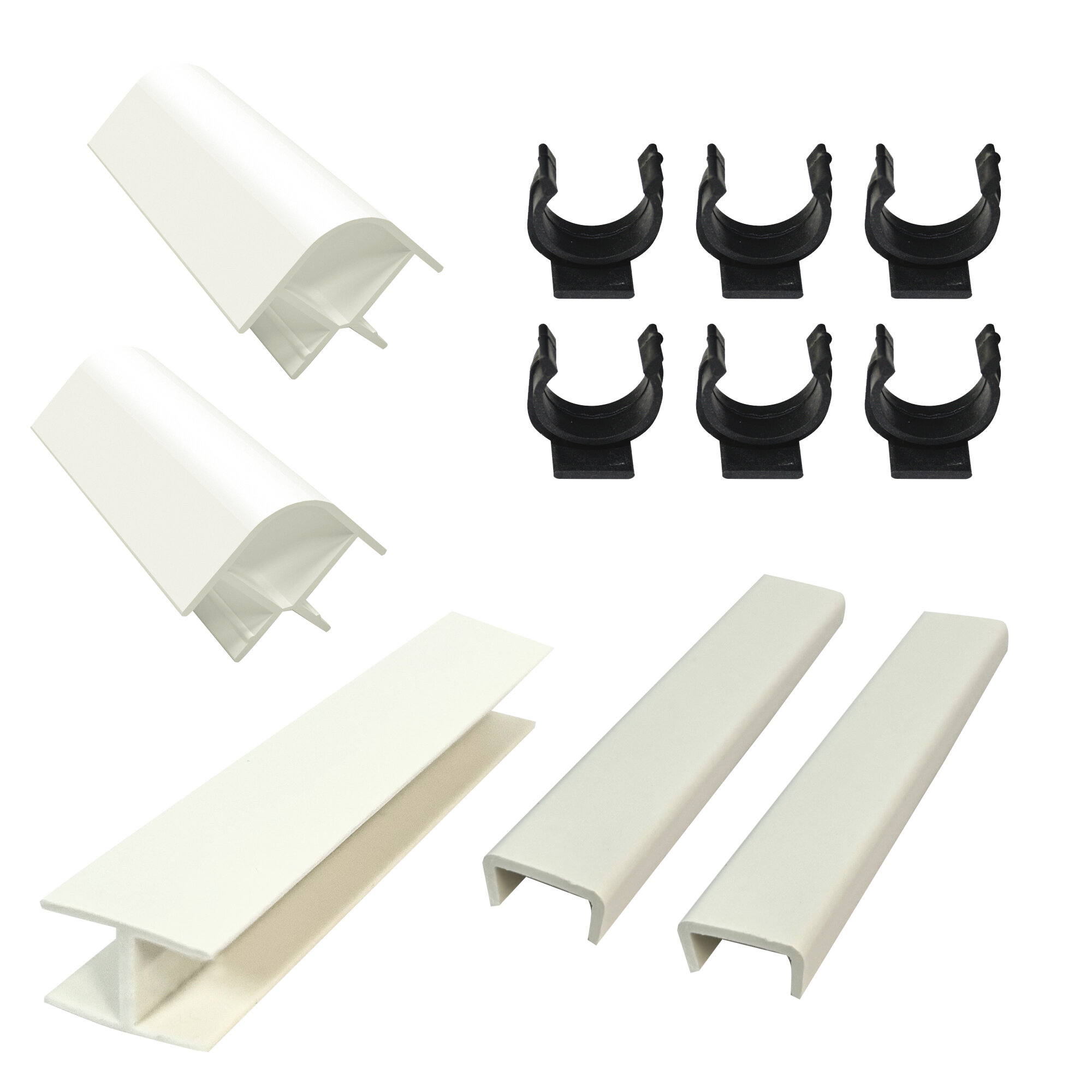 Монтажный набор для установки кухонного цоколя 15см ПВХ белый