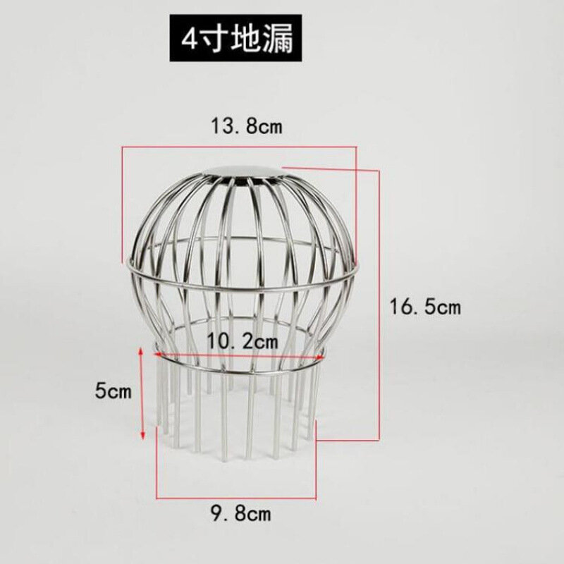 Напольный слив из нержавеющей стали для крыши с антиблокировочным фильтром для мусора, сепаратором отходов и крышкой для дождевой воды.