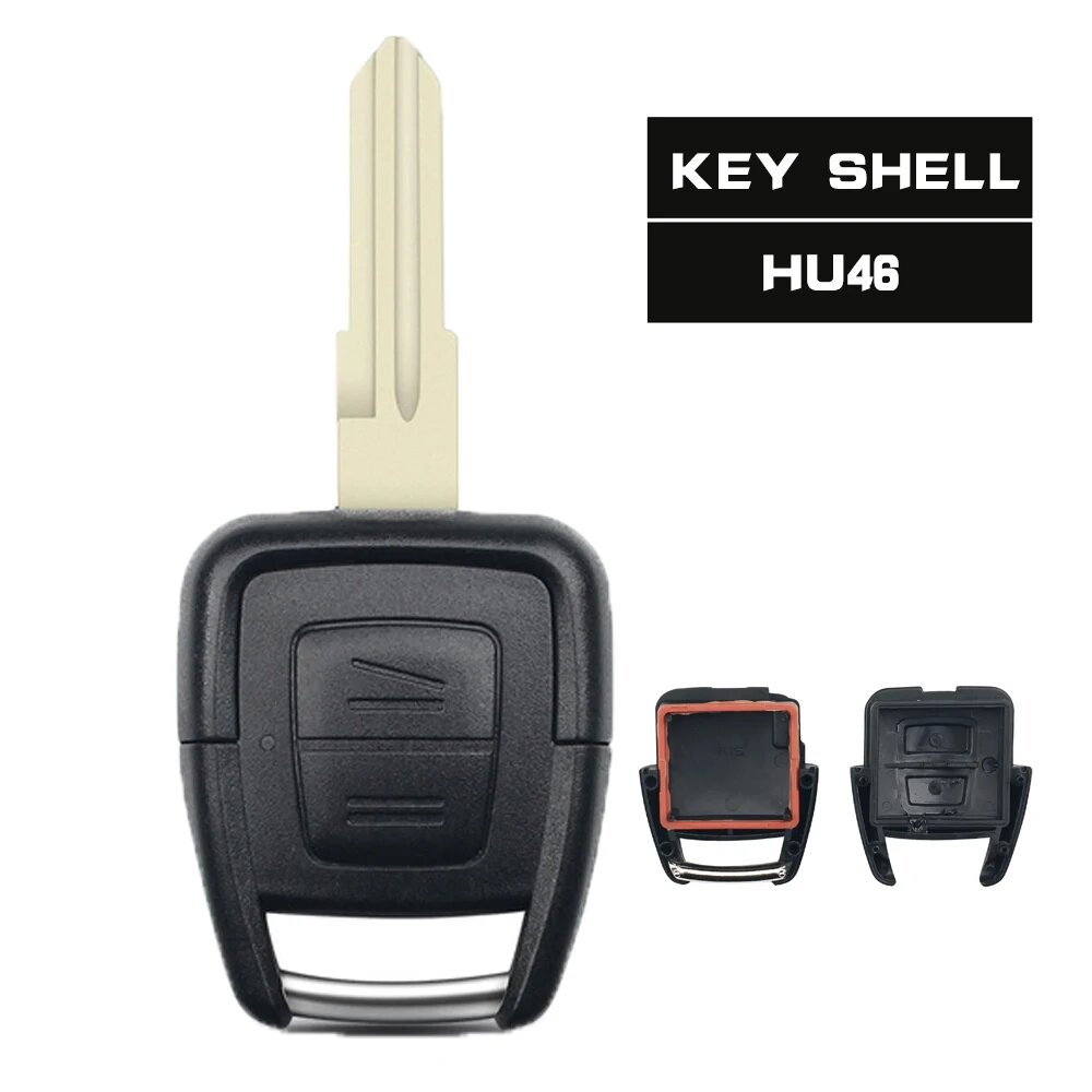 Ключ Opel HU46, 1 кнопка, Key Shell-HU46