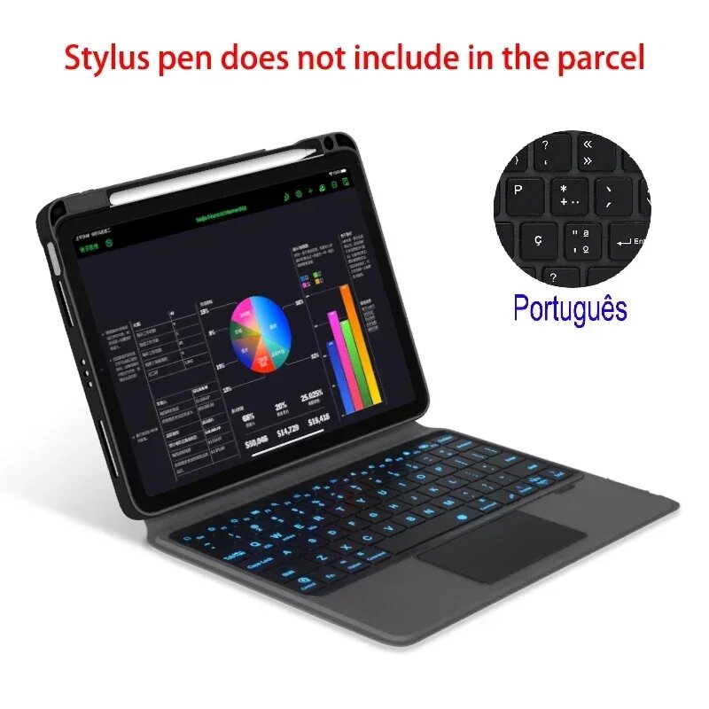 Съемный чехол Magic Keyboard для iPad 11 2025 Air11 13 M2 M3, для iPad Pro12.9 Pro11 M4 Air5 4 10th 10.2 Keyboard Cover Funda