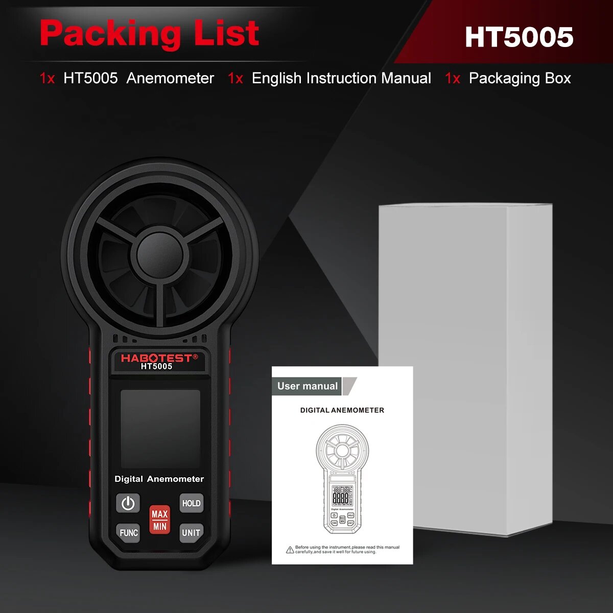 HABOTEST HT5005 Цифровой анемометр