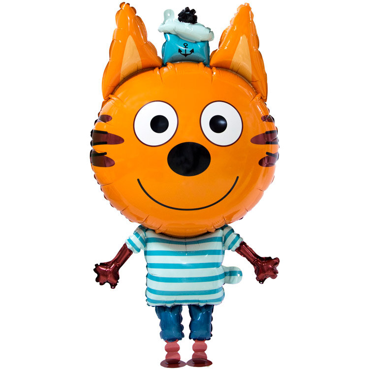 Воздушный шар из фольги. Ходячая Фигура, Три Кота, Коржик (39'/99 см, CHN)