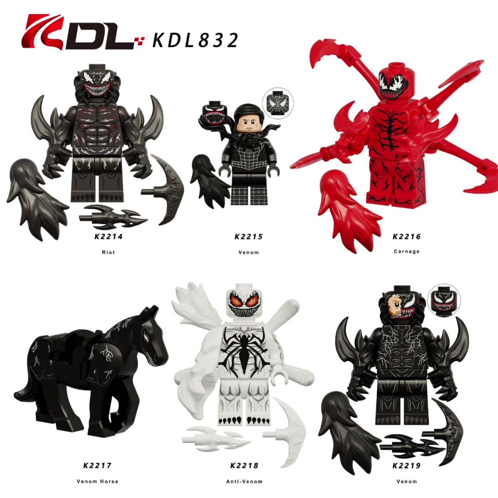 Кубики для сборки серия Marvel супергерой Venom, фигурки из кубиков, материал ABS экологичный пластик, упаковка пакет OPP, тип игрушки мелкие части для сборки фигурок, размер фигурки высота4.5 см, подходящий возраст 5 лет+