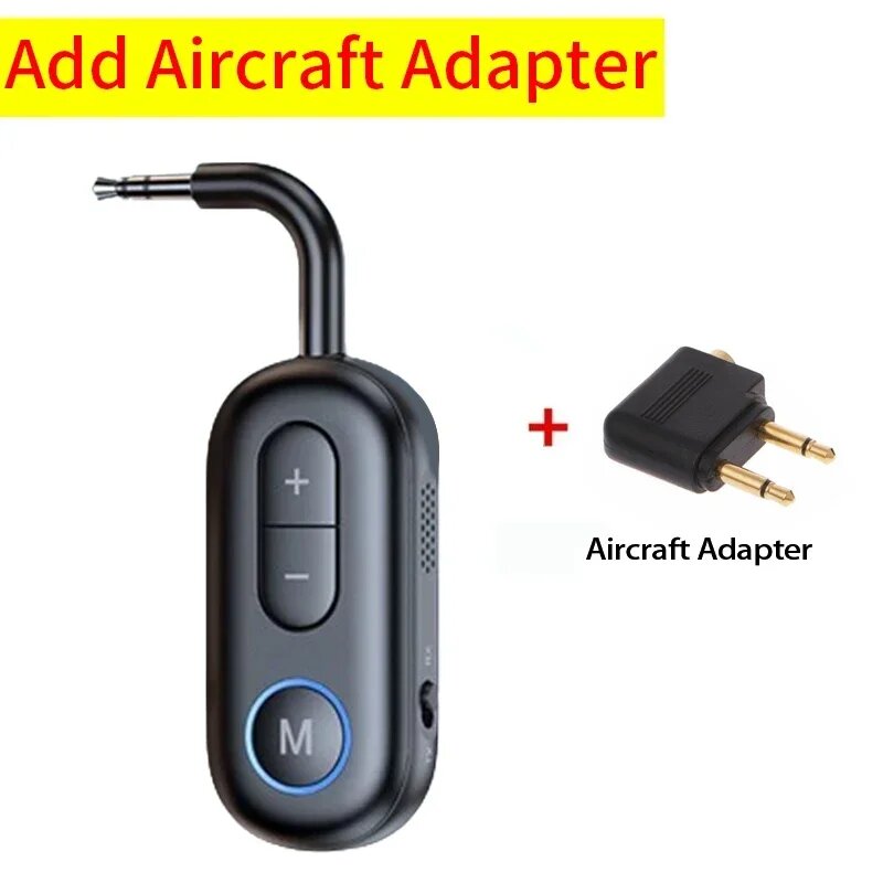 Беспроводной аудиоадаптер Bluetooth 5.3 Black with Aircraft