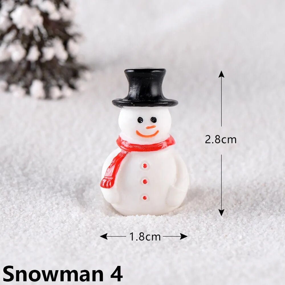 Фигурка декоративная Snowman 4, высота 3.5 см