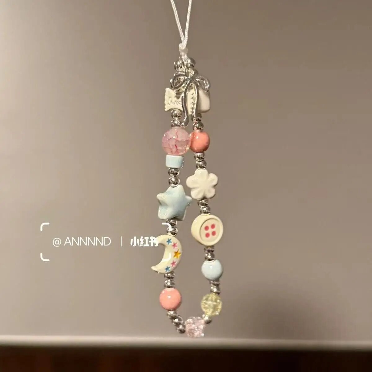 Цельный балетный стиль, милый короткий подвеска для телефона для девочек, корейская мода, пуговицы, цветочная звезда, CCD, подвеска для наушников, аксессуары для телефонов